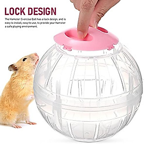 2PCS Hamster Toys Exercise Ball Transparent Hamster Ball Hamster Wheel for Dwarf Hamsters Small Pets Running to Increase Activity 5.7 Inch