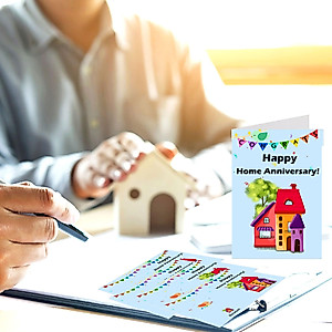 Happy Home Anniversary Realtor Thank You Cards with Envelopes 24 Pcs Blank Greeting House Postcards Real Estate Thank You Notes Housewarming Card For Real Estate Agents Welcome New Home Realtor Gifts