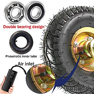 Toolbox Replacement Casters, Rubber Caster Wheel, Wheelbarrow Tires, with Ball Bearings with Screws, for Carts Furniture Trolley DIY Stands Replacement Foot Wheel