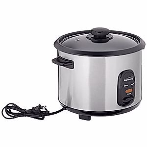 Brentwood Rice Cooker, 10-Cup, Stainless Steel