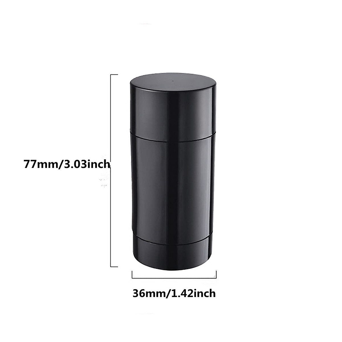 Healthcom 10 Pack 30ml Empty Round Deodorant Containers 1 Oz Twist Up Filling Stick Deodorant Container Plastic Deodorant Bottles Refillable Lip Balm Tube for Lipstick Crayon Chapstick DIY Make Own