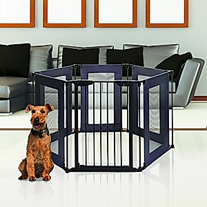 Dreambaby Brooklyn Converta 3 in 1 Play-Pen 6 Panel Gate - Versatile Baby Playpen & Toddler Play Yard, Foldable & Baby Fence Play Area, Ideal Baby Gate Playpen for Babies and Toddler - Black