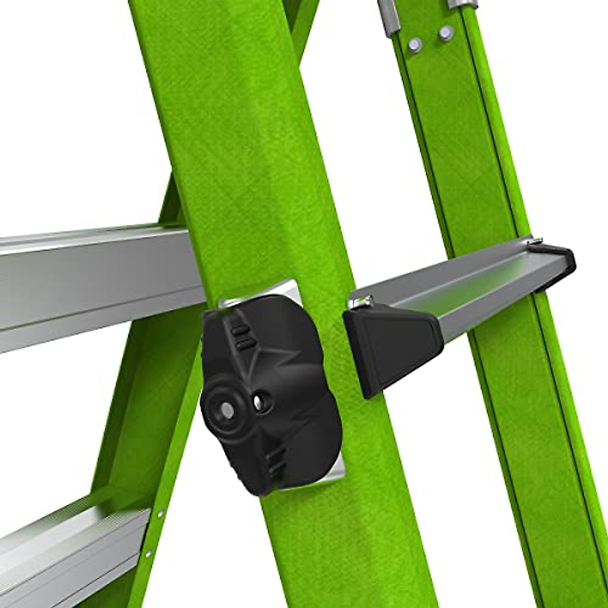 Little Giant Ladders, King Kombo 2.0 XT, Industrial, M6, 6 Ft. A Frame, 10 Ft. Extension, Fiberglass, Type 1AA, 375 lbs Weight Rating, (13936-071), Hi-viz Green