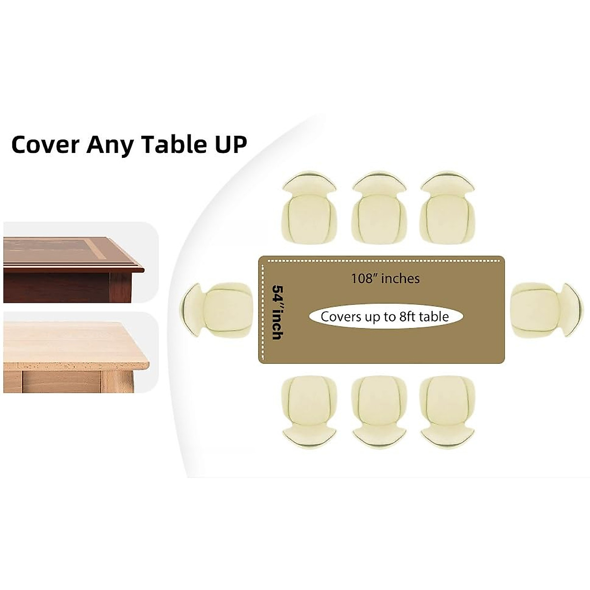Evershine (12-Pack Heavy Duty Plastic Table Covers Tablecloth (Reusable) (Rectangle 54" X 108", Gold)