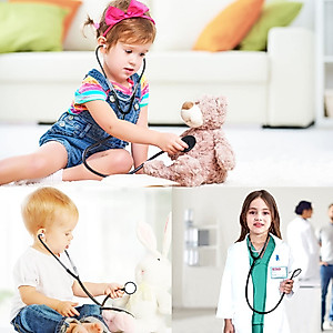 Toylink Kids Doctor Costume Pretend Play Kit with Lab Coat Carrying Bag Accessories Halloween Doctor Dress up for Boys Girls