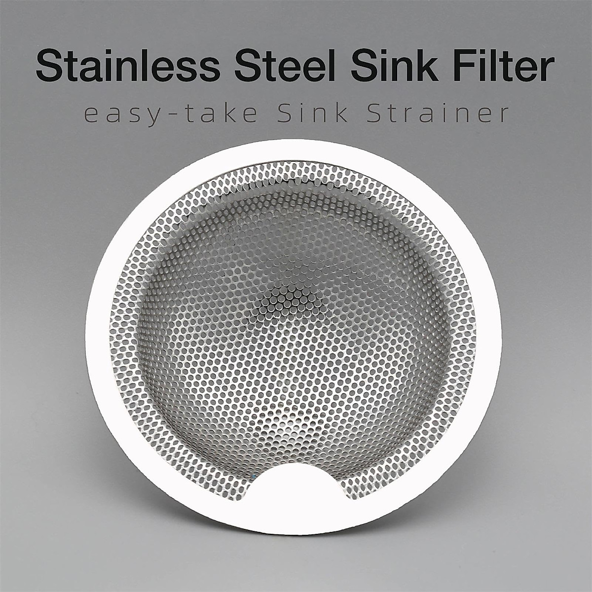 Stainless Steel Slop Basket Filter Trap - Bathroom Sink Drain Strainer | Bathtub Shower Drain Hair Trap | Kitchen Sink Drain Strainer | Mesh Metal Sink Strainer Kitchen Drain Strainer with Rim