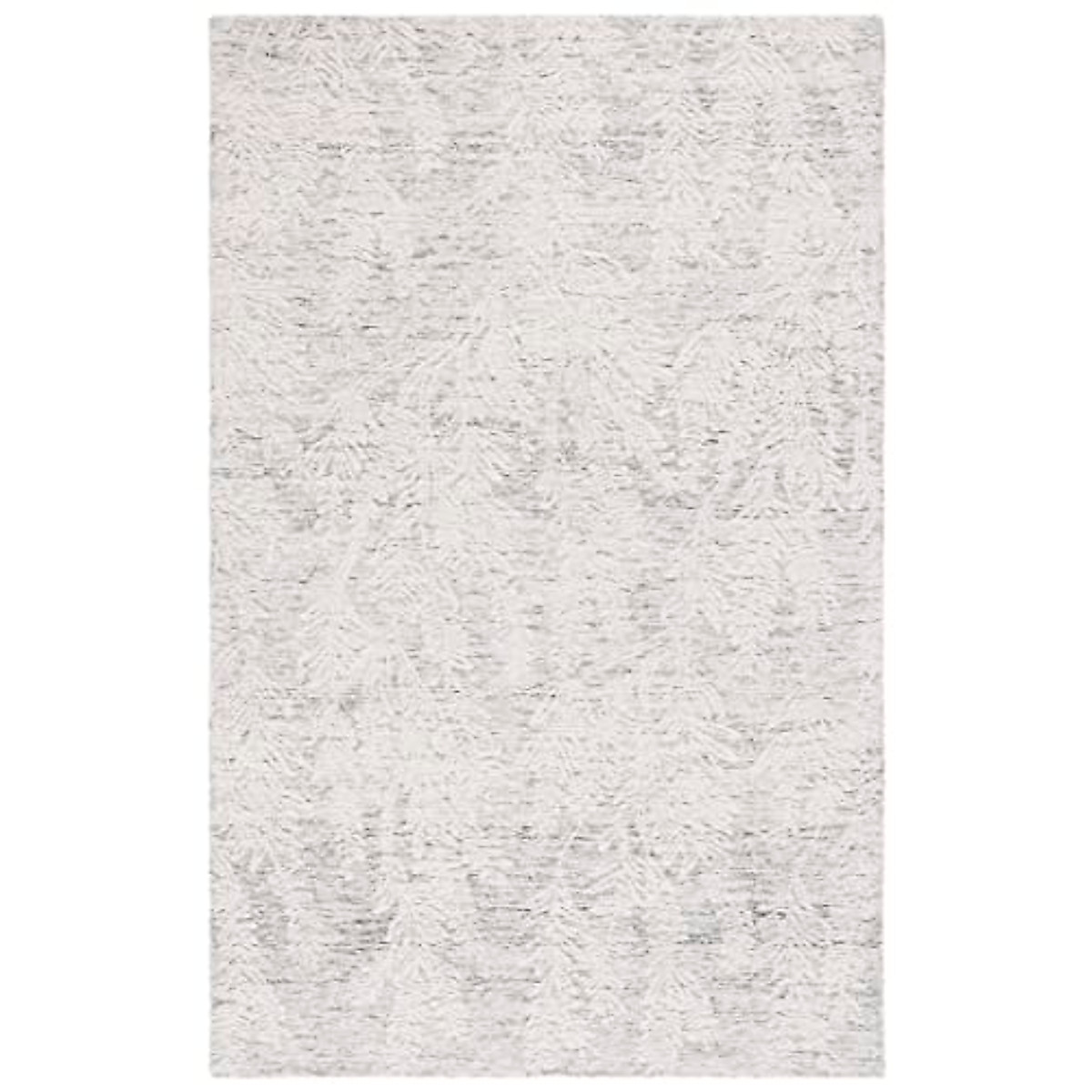 SAFAVIEH Metro Collection Area Rug - 8' x 10', Grey & Ivory, Handmade Wool, Ideal for High Traffic Areas in Living Room, Bedroom (MET877F)