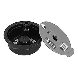 Coffee Capsule, 60ml/80ml Espresso Coffee Capsule Cup with Spoon Brush Reusable Refilling For Bosch‑s Tassimoo Tas Maker Coffee Machine(60ml)