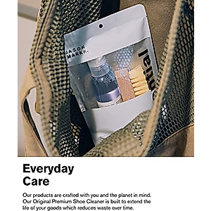Jason Markk Essential Kit - 4 oz. Premium Shoe Cleaner & Standard Brush - Biodegradable and Free from Harsh Chemicals - Cleans and Conditions up to 100 pairs of Sneakers - Removes Dirt and Stains