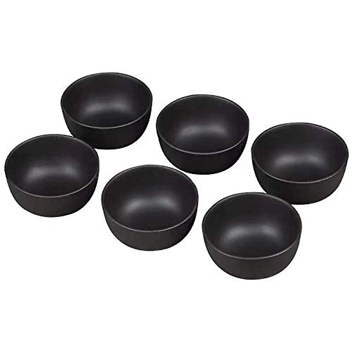 HonHeam Chinese Tea Tasting Cup Purple Sand Cups Tiny Tasting Cup Mini Tea Cup Purple Sand Kung Fu Tea Cup Ceramic Cup Tea Bowl Cup Set of 6 Black