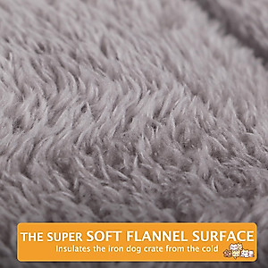 Vetasac Reversible Dog Bed Mat with Plush and Corn Velvet,Soft Warm Pet Cushion, Dual Purpose Washable Sleeping Mattress Bed for Small Medium Large Dog and Cat XB004 (24"x18", Light Grey)