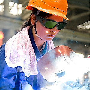 UpaClaire Welding Glasses, Wrap-Around Safety Welding Lens, Anti-Scratch, Non-Slip, UV Protection, Laser Hair Removal Protective Glasses, IPL200-2000nm Protection Safety Glasses