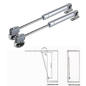 2Pcs 40N/8.8lb Gas Strut Lift Support Cabinet Door Lift Pneumatic Support(Silver)
