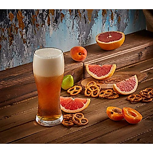 JoyJolt Callen 15.5oz Beer Glasses Set of 4 Beer Pint Glass. Craft Beer Glass, Pilsner Glasses, IPA Beer Glass. Solid Glassware Beer Cup. Classic Beer Gifts, Beer Cups, Mugs and Beer Glasses for Men