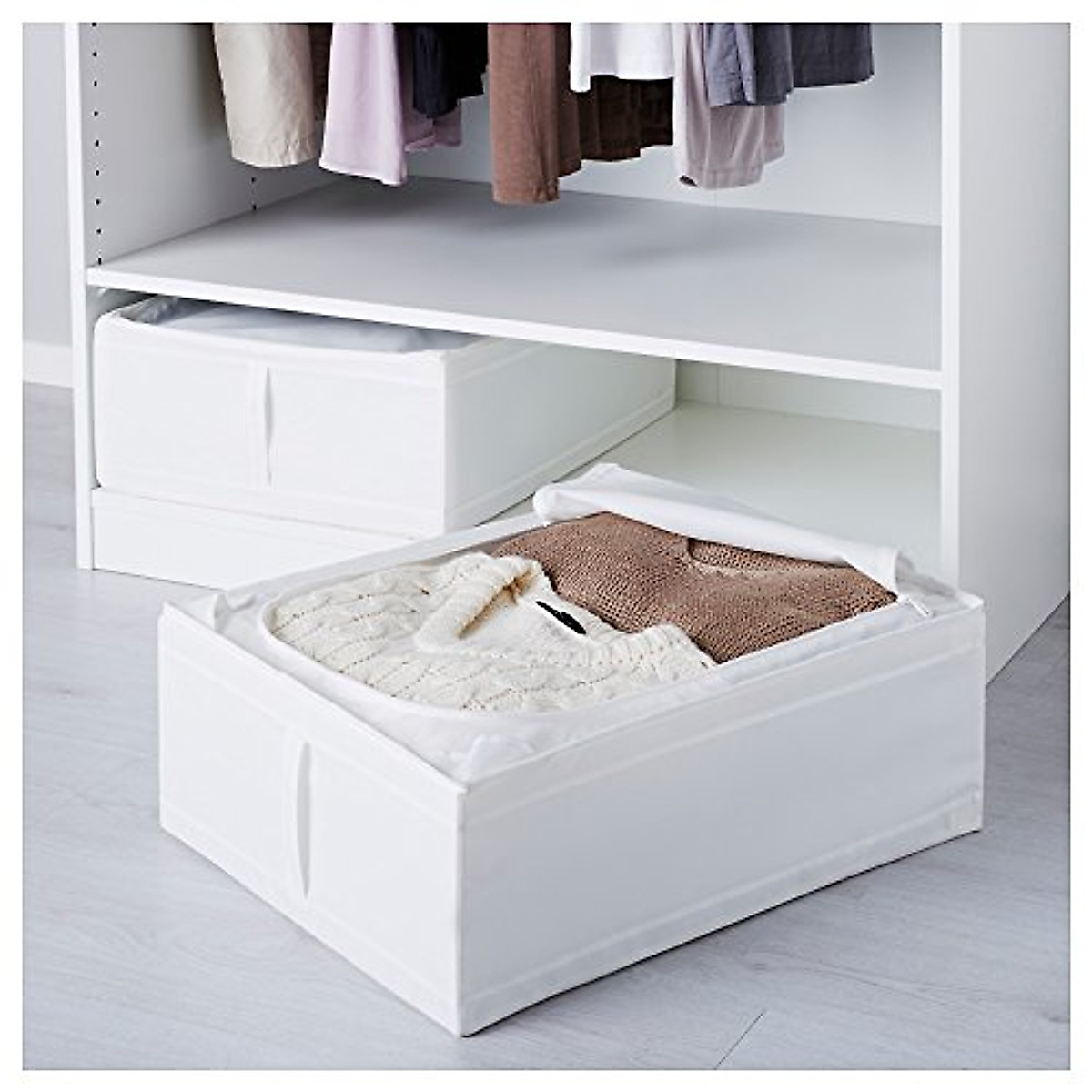 Ikea Storage Underbed Box Closet Zippered (2 Pack) White