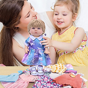 Girl Doll Clothes and Accessories 12 Sets Doll Clothes for 12 Inch Dolls Alive-Baby Doll Clothes Dress Pajamas Swimsuits Lovely Baby Doll Outfits Accessories for Christmas Birthday for Little Girl