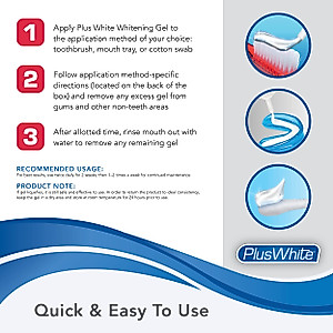 Plus White Speed Whitening Gel - Works in 5 Minutes - Professional Teeth Whitening w/ Dentist Approved Ingredient (2 oz)