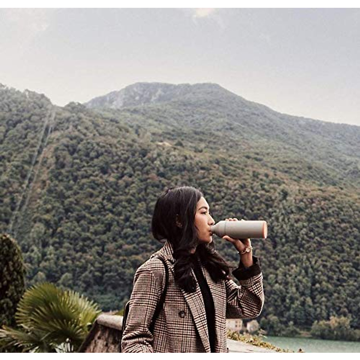 Ocean Bottle - Recycled Stainless Steel Drinks Reusable Water Bottle - Eco-Friendly & Reusable - Rock Grey - 500ml