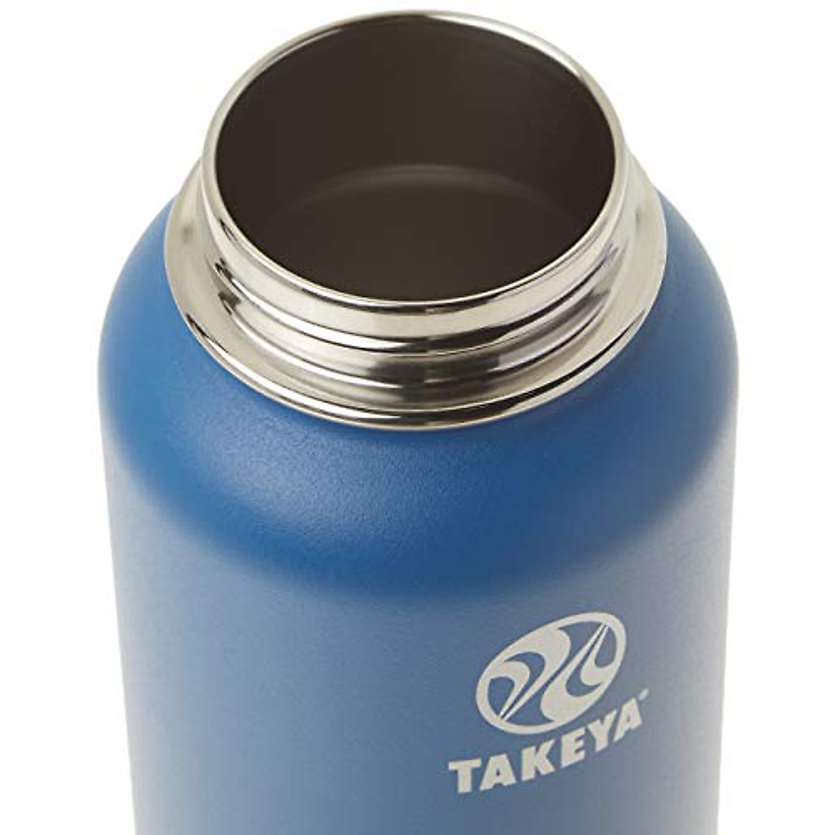 Takeya Originals 32 oz Vacuum Insulated Stainless Steel Water Bottle with Straw Lid, Navy