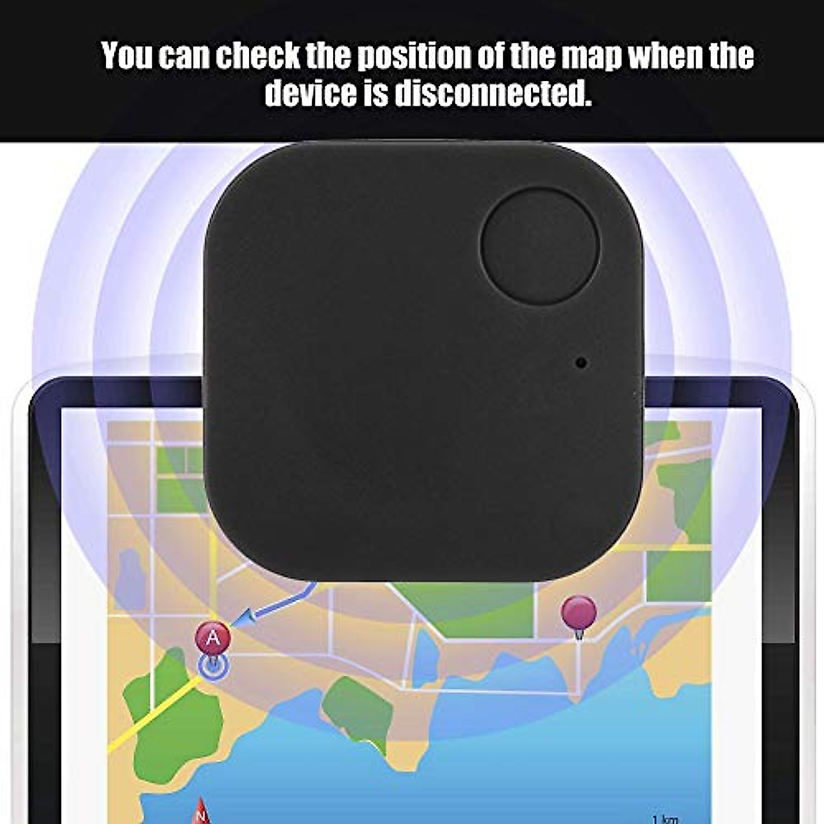 Bluetooth Finder Key Tile Tracker Key Key Finder Child Pet Finder Anti-Lost GPS Locator(Back)