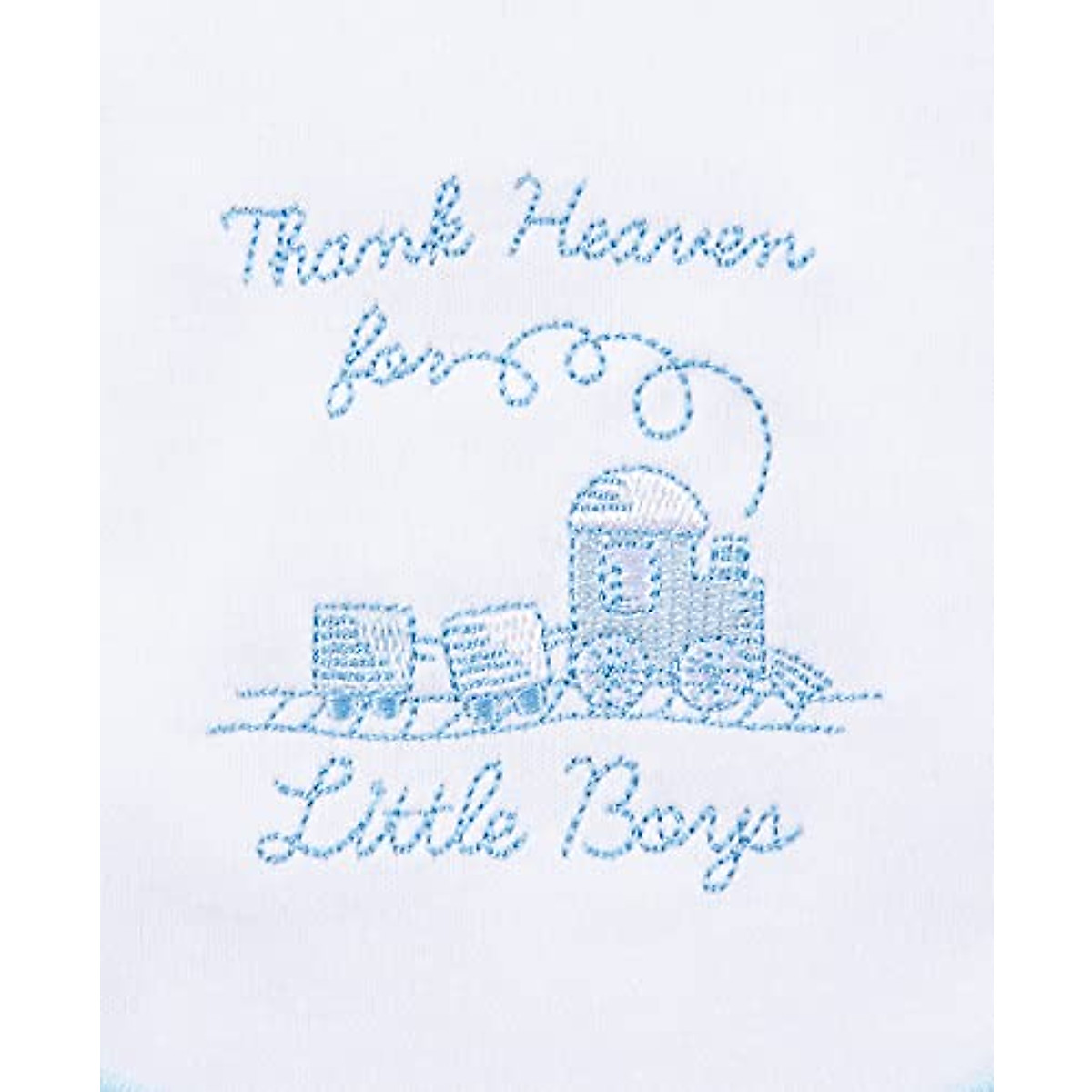 Little Me Baby Boy Newborn Bib and Burp set, Blue/Multi, One Size