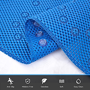 DwellAid Bathtub Mat Non Slip Ivory 36” X 17” Shower Mat Soft Foam Bath Mats for Bathroom Tub, Bathtub Mat with Drain Holes, Suction Cups, Shower Mat Non Slip