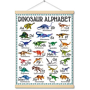 Dinosaur Alphabet Chart Hanger Painting Dinosaur Classroom Posters and Decorations Dinosaur Theme Educational Poster A to Z Dinosaur Names Alphabet Learning Chart for Preschool and Kindergarten