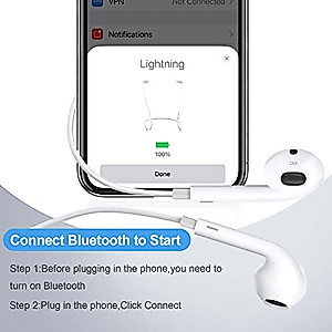 XNMOA Wired Earbuds for iPhone 14 13 12 11 Pro Max with Mic, in-Ear Wired Earphones with Stereo Bass,Wired Headphones for iPhone with Volume Control&Support Call,Support All iOS,White