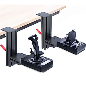 MEZA-Set of 2 Hotas Desk Mounts Joystick Mount Compatible with Logitech G X52/X52 Pro/X56/X56 Rhino/Thrustmaster T.16000M FCS/TCA Officer Pack Airbus Hotas Mount