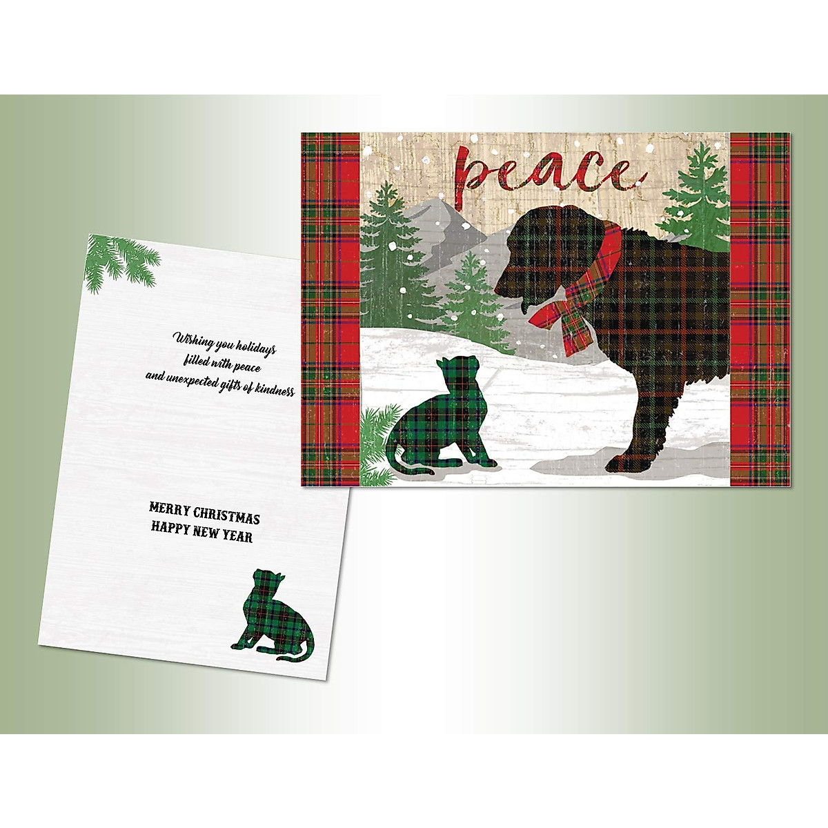 Lux Press Group LPG PERFORMING ARTS BOXED CHRISTMAS CARD SET Peace Set of 18 cards with full color inside designs/18 envelopes (1 design per box)