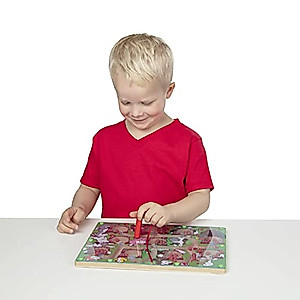 Melissa & Doug Magnetic Wand Number Maze - Wooden Puzzle Activity