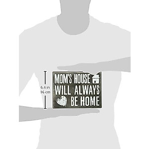 JennyGems Mom's House Will Always Be Home Wooden Sign, Mom Table Decor and Wall Hanging, Gifts for Moms, Made in USA