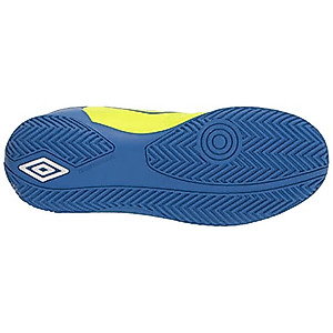 Umbro Boy's Classico XI IC Jr. Soccer Indoor Shoe, Yellow/Blue/White, 11 Little Kid