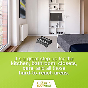 BodyHealt Step Stool - Portable Step Stool for Seniors, Adults & Children. One Step Stool with 4 Inch Lift & Non-Slip Wide Step Platform. Fold Up Step Stool for Bed & Bath. Car Step Stool for Elderly