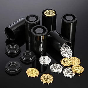 JOVITEC 30 Pieces Plastic Film Canister Holder, 35 mm Empty Camera Reel Containers, Storage Containers Case with Lids for Storing Small Accessories, Film, Keys, Coins, Art Beads (Black)