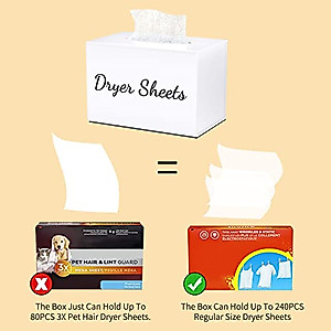 Farmhouse Dryer Sheet Holder, Carmanon Acrylic Dryer Sheet Dispenser Magnetic Laundry Fabric Softener Sheets Holder, Dryer Sheet Container Storage Box with Lid for Laundry Room Decor & Organization