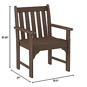 POLYWOOD GNB24MA Vineyard Garden Arm Chair, Mahogany