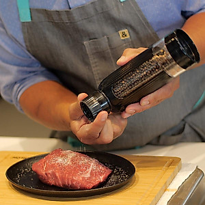 MasterMill 5-in-1 Multi Section Spice Mill, Salt and Pepper Mill Ceramic Combo Multi Spice Dispenser Container Kitchen Organization and Storage