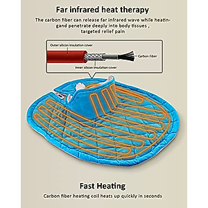 Heating Pad, Weighted Heating Pad for Neck and Shoulder Pain Relief, 2.7lb Electric Heated Neck Shoulder Wrap for Deep Pressure Heat Therapy， 8 Heat Settings， 12 Auto-Off with Countdown