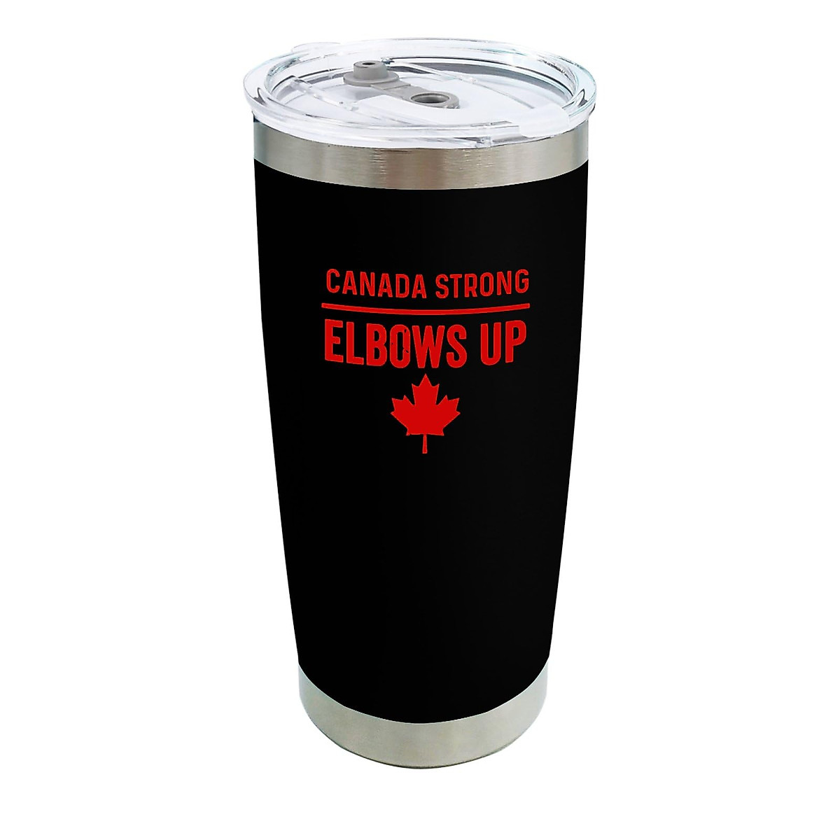 liabiliies Travel Coffee Tumbler 20 oz Elbows Up Canada Strong and Free Proud Canadian Tumbler with Lid and Straw Insulated Tumblers Stainless Steel Tumbler Funny Gifts for Men