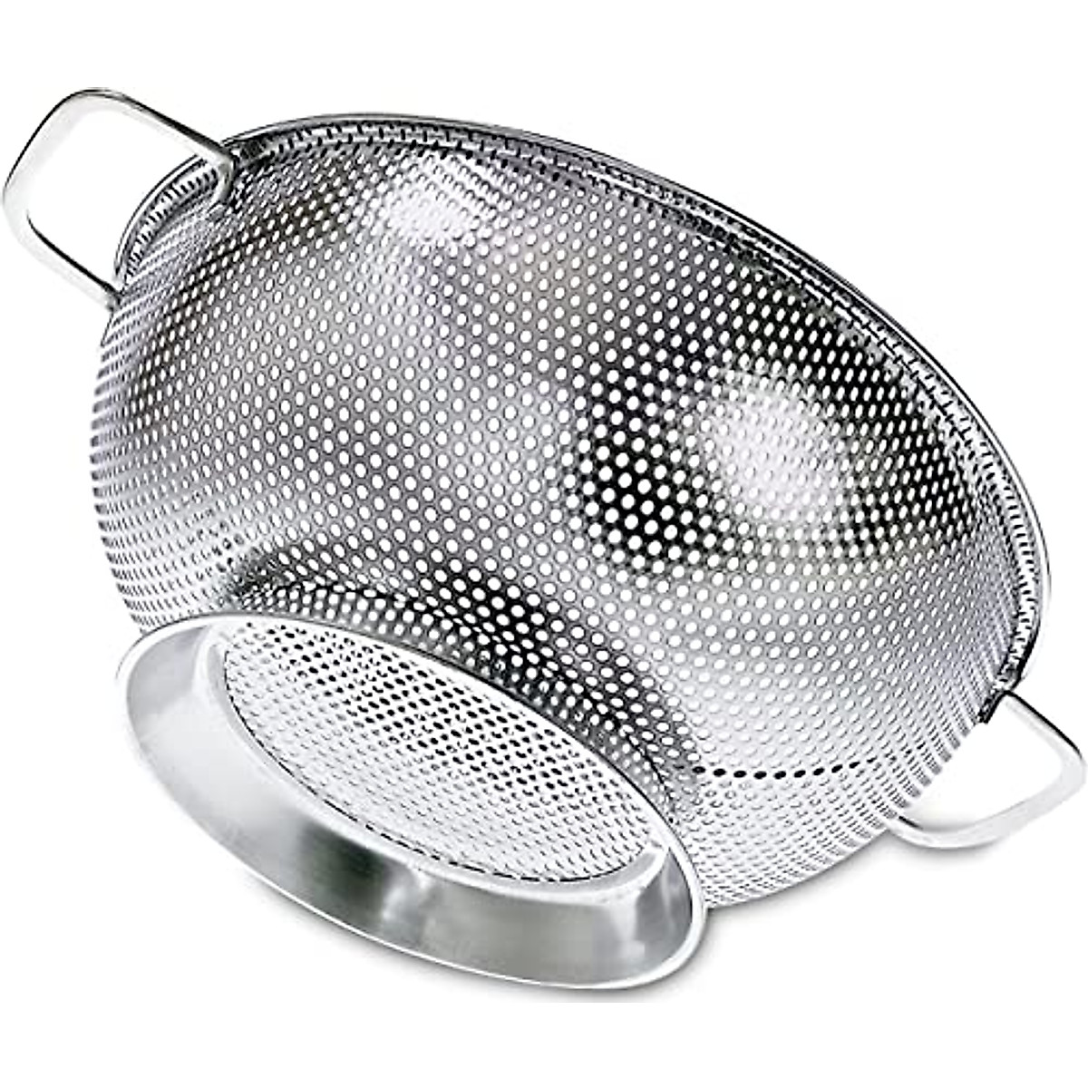 PriorityChef Colander, Stainless Steel Kitchen Strainer For Washing Rice, Pasta And Small Grains, 3 Quart