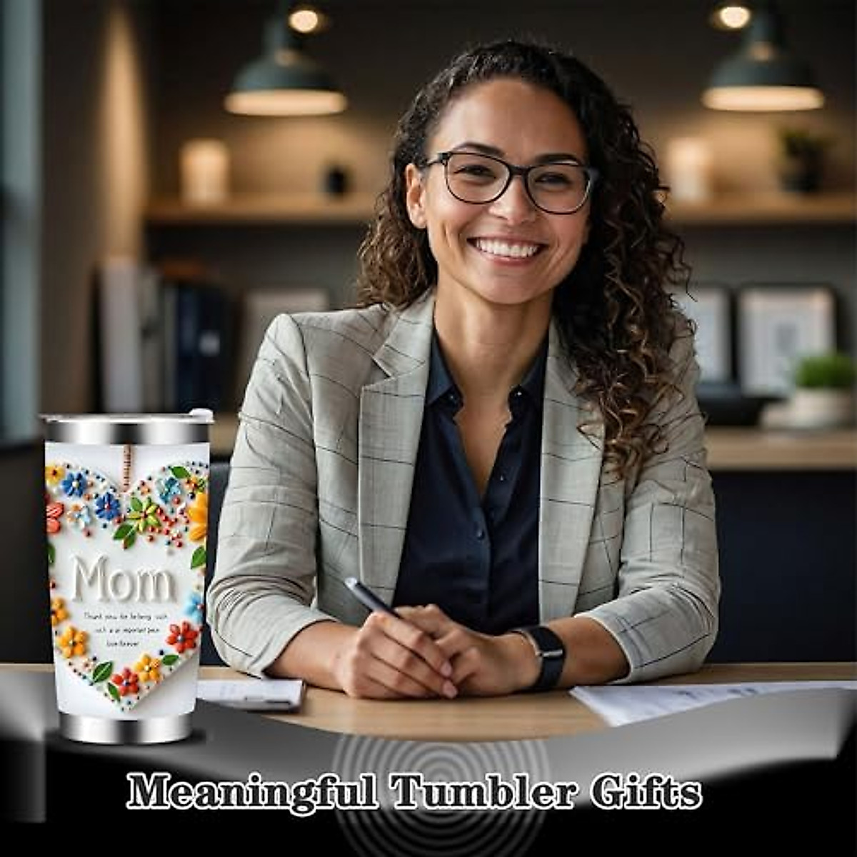 FOCIUZTA 20oz Vibrant Floral Tumbler with lid, Travel Coffee Cup, Ideal for Easter, Mother Day, and birthday gifts