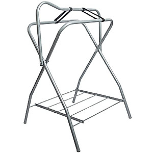 Dover Saddlery Portable Saddle Stand & Quilted All-Purpose Saddle Pad, Burgundy