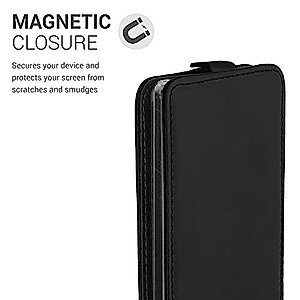 kwmobile Vertical Flip Case Compatible with Sony Xperia 1 III - Case PU Leather Protective Flip Cover with Magnet - Black