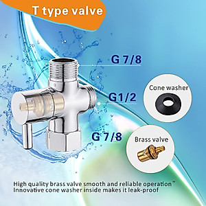 Handheld Bidet Sprayer for Toilet, FES Stainless Steel Brushed Nickel Adjustable Pressure Control Bidet Faucet Diaper Sprayer Set with Hose Attachment Easy Install for Bathroom