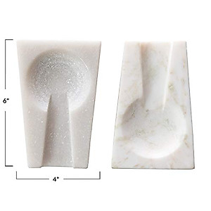 Creative Co-Op White Marble Rest Spoon