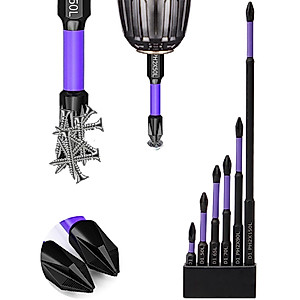 Magnetic Screwdriver Bits - D1 Anti-Slip And Shock-Proof Bits With Phillips Screwdriver Bits - Long Phillips Head Drill Bit - Upgraded High Hardness and Strong Magnetic Bit
