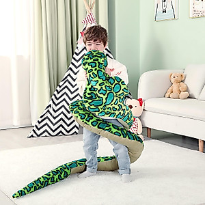 IKASA Giant Snake Stuffed Animal Plush Toy,106" Large Cobra Cute Jumbo Soft Toys,Huge Big Size Fluffy Plushy Fat Oversized Plushie,Gifts for Kids