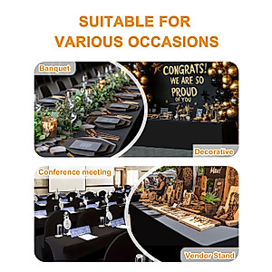 SEPARO - 2Pack, 6FT Spandex Table Cover Fitted Rectangular Tablecloth Stretchable Fabric Lycra Tablecloth 6 ft Wrinkle-Free for Party Dj Tradeshows Banquet Weddings Cocktail, 2 Pcs