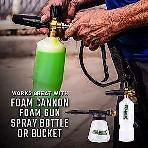 Slick Products Off-Road Wash Extra Thick Foaming Cleaning Solution Dirt Bike, UTV, Truck, Offroad Car Wash Soap - Works With Foam Cannon, Foam Gun, Sprayers, Buckets, 32 oz., Citrus Scent